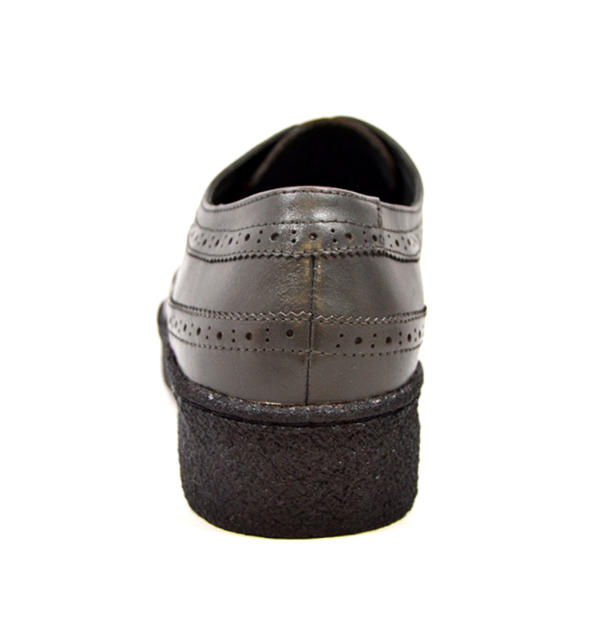 Wingtip Low Cut Dark Gray Leather – British Walker
